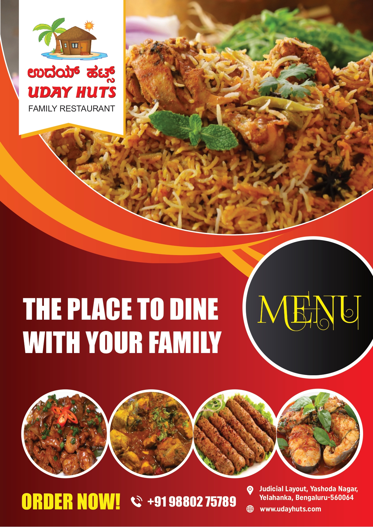 Uday Huts Family Restaurant - Menu